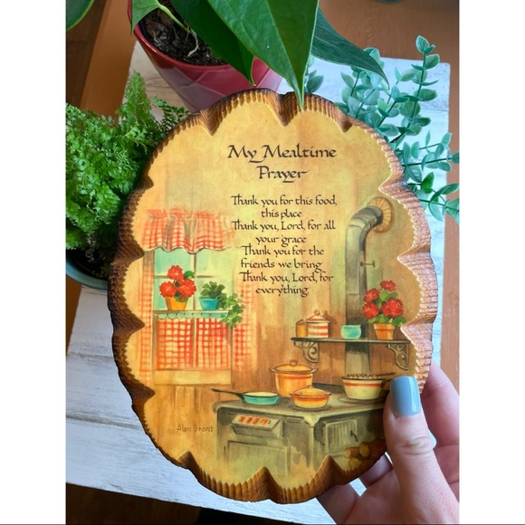Vintage | Wall Decor | 42 Vintage Mealtime Prayer Plaque | Poshmark
